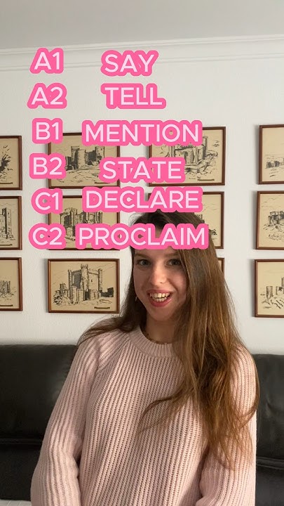 A1 SAY/A2 TELL/B1-MENTION/B2 STATE/C1-DECLARE/C2 PROCLAIM Check your ...