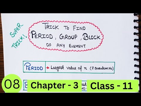 Class 11 chapter 3 | Trick for PERIOD BLOCK GROUP of any element - YouTube