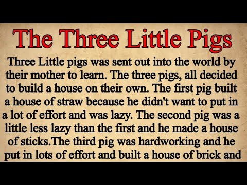 The Three Little Pigs | moral stories | easy stories | enjoy english ...