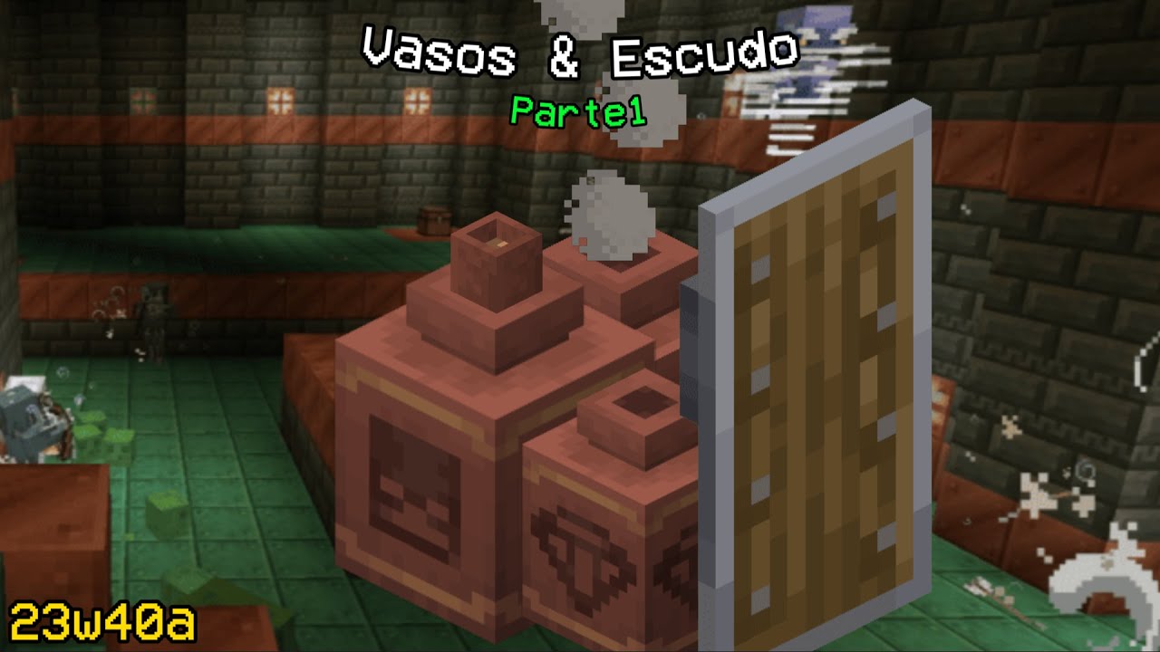Estoque em vasos e escudos melhorados | Minecraft 23w40a - YouTube
