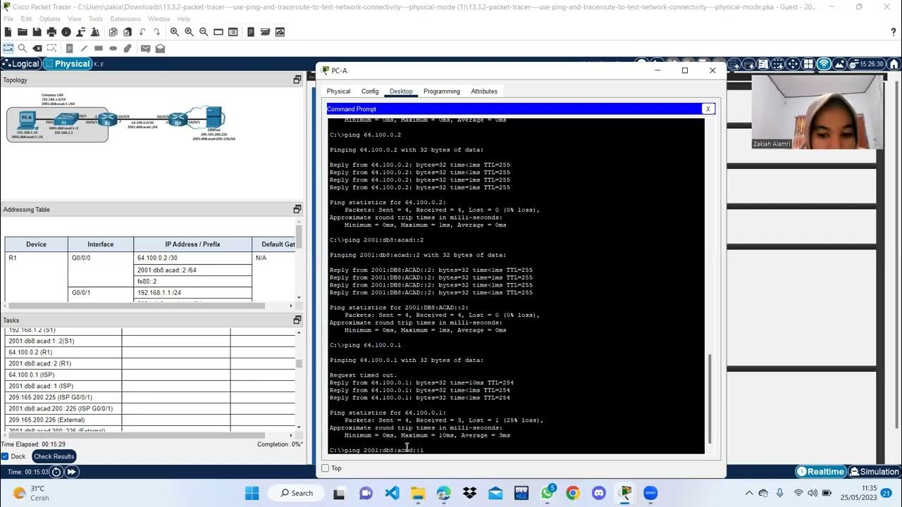 Lab 13.3.2 - Use Ping and Traceroute to Test Network Connectivity ...