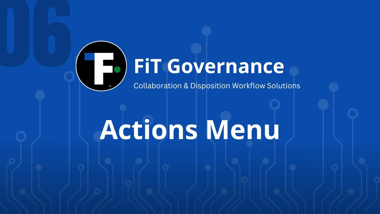 06. Actions Menu - YouTube