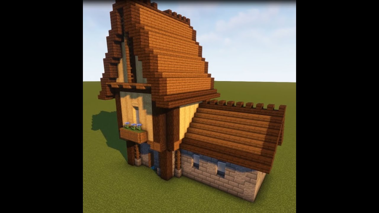 Minecraft medieval house tutorial - YouTube