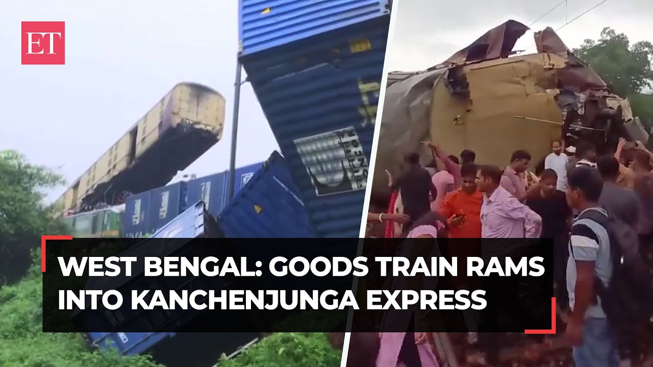 Goods train rams into Kanchenjunga Express in West Bengal's Darjeeling ...