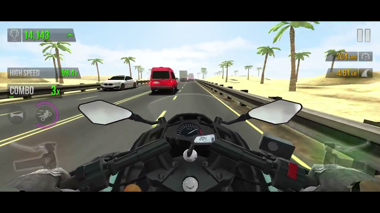 Traffic rider Two way game play - YouTube