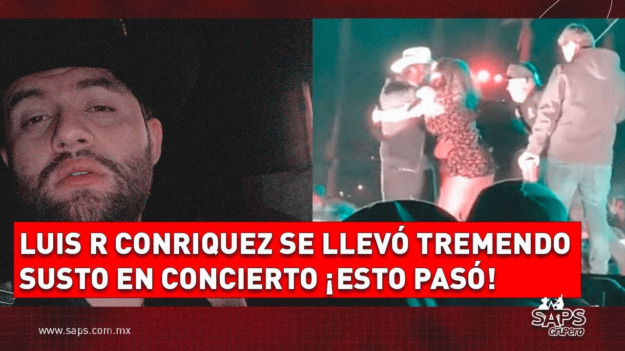 Luis R Conriquez se asusta porque se le abalanzan encima - YouTube