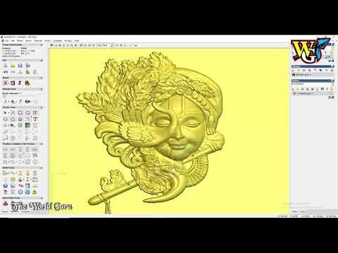 How to creat 3D toolpath of lord Karishna.. Artcam toturials in artcam 9.1 - YouTube