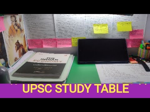UPSC study table l Aspirants l motivation - YouTube