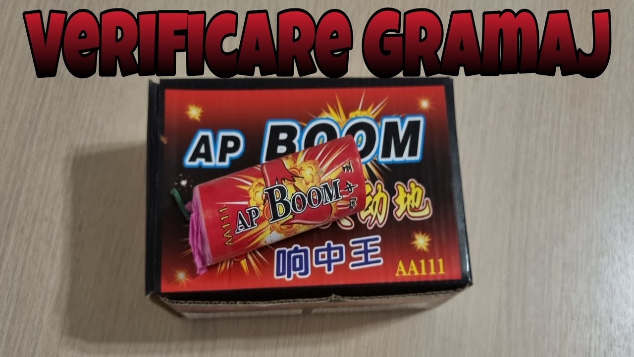 AP BOOM-VERIFICARE GRAMAJ PETARDE - YouTube