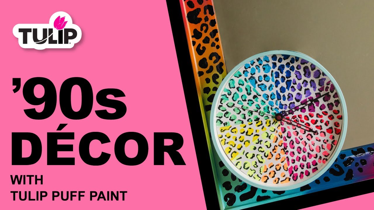 ‘90s Nostalgia DIY with Puff Paint: Rainbow Leopard Print Décor 🐆🌈 ...