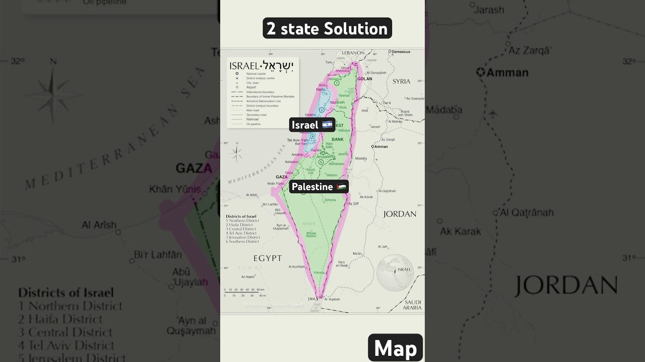 Two states solution #geography #map #history #israel #palestine #gaza # ...