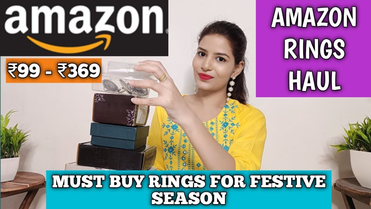 AMAZON RING HAUL || AMAZON JEWELLERY HAUL || AMAZON HAUL || MUST BUY ...