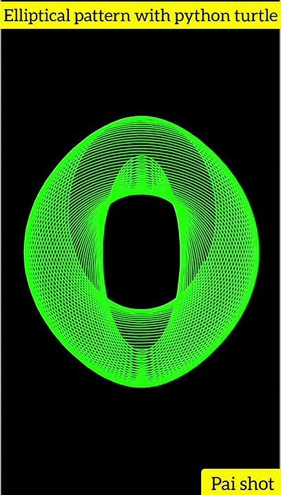 Elliptical pattern using Python turtle #shorts 😄 😄 - YouTube