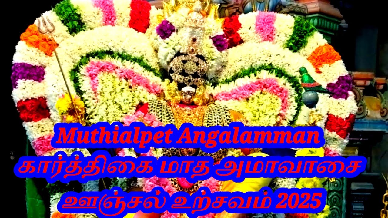 கார்த்திகை மாத அமாவாசை ஊஞ்சல் உற்சவம் 2025 | Muthialpet Angalamman ...