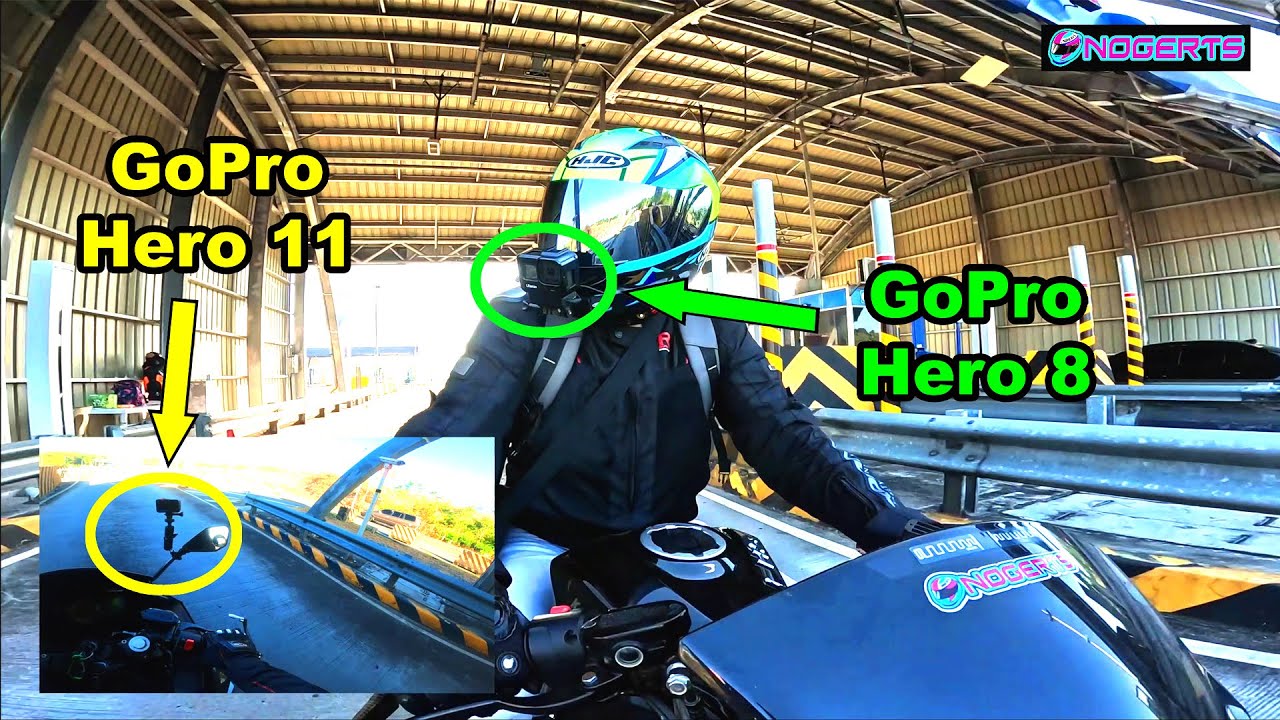 Motorcycle-Mount GoPro Hero 11 / Helmet-Mount GoPro Hero 8 / First Test ...