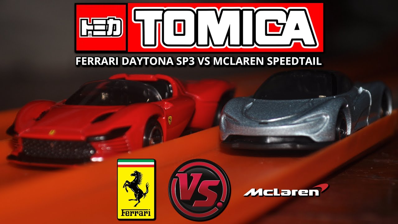 Tomica | Ferrari Daytona SP3 VS McLaren Speedtail | Drag Race - YouTube