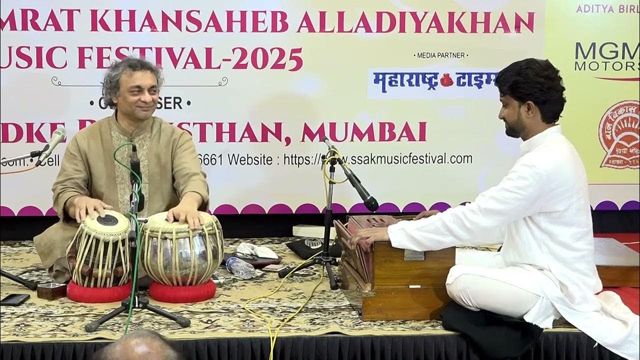 Aneesh Pradhan (tabla solo at Sangeet Samrat Alladiya Khan Music Festival, 2025) - Teentaal ...