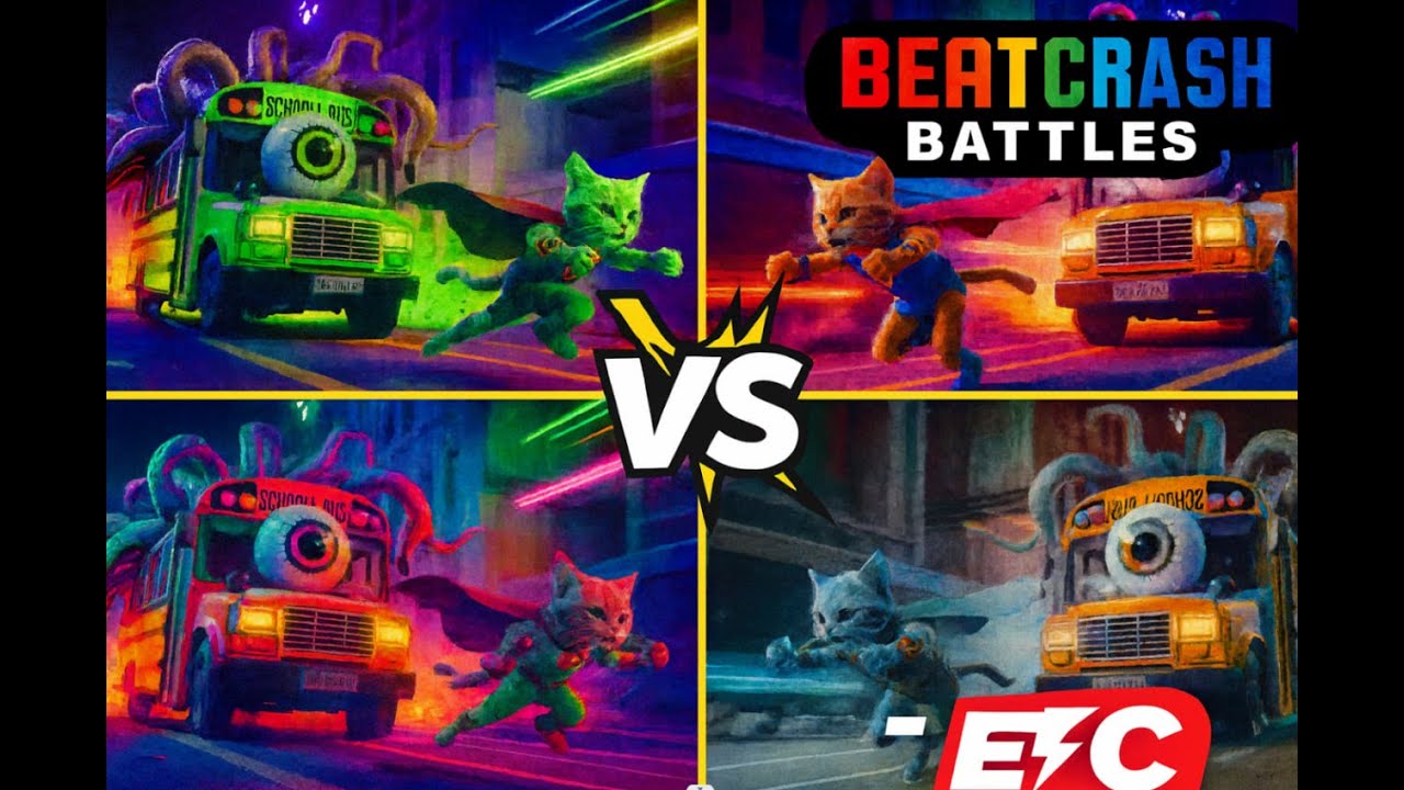 “Monster Bus EATER vs Super Cat 🚍🐱 Coffin Dance Battle #18” - YouTube