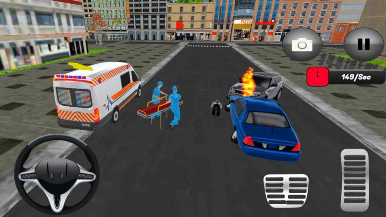 Emergency Ambulance Rescue Driving Simulator Gameplay 🚦 Ambulance Game ...
