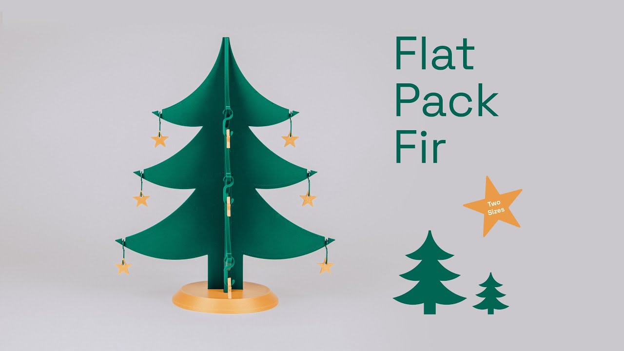 Flat-Pack Fir - A Slot-together 3D Printed Christmas Tree - YouTube