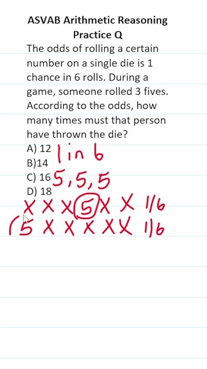 ASVAB/PiCAT Arithmetic Reasoning Practice Test Q: Probability # ...