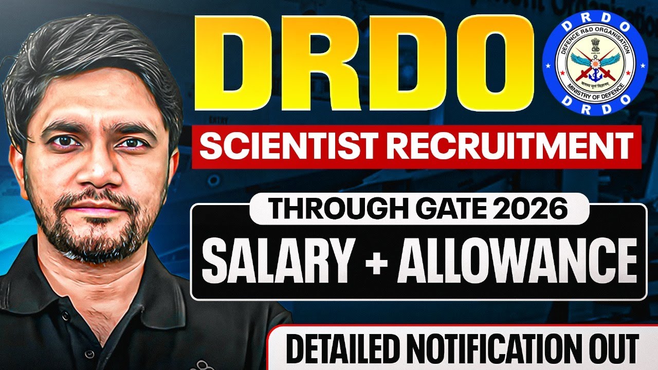 DRDO Scientist Recruitment Through GATE 2026 | Salary + Allowance ...