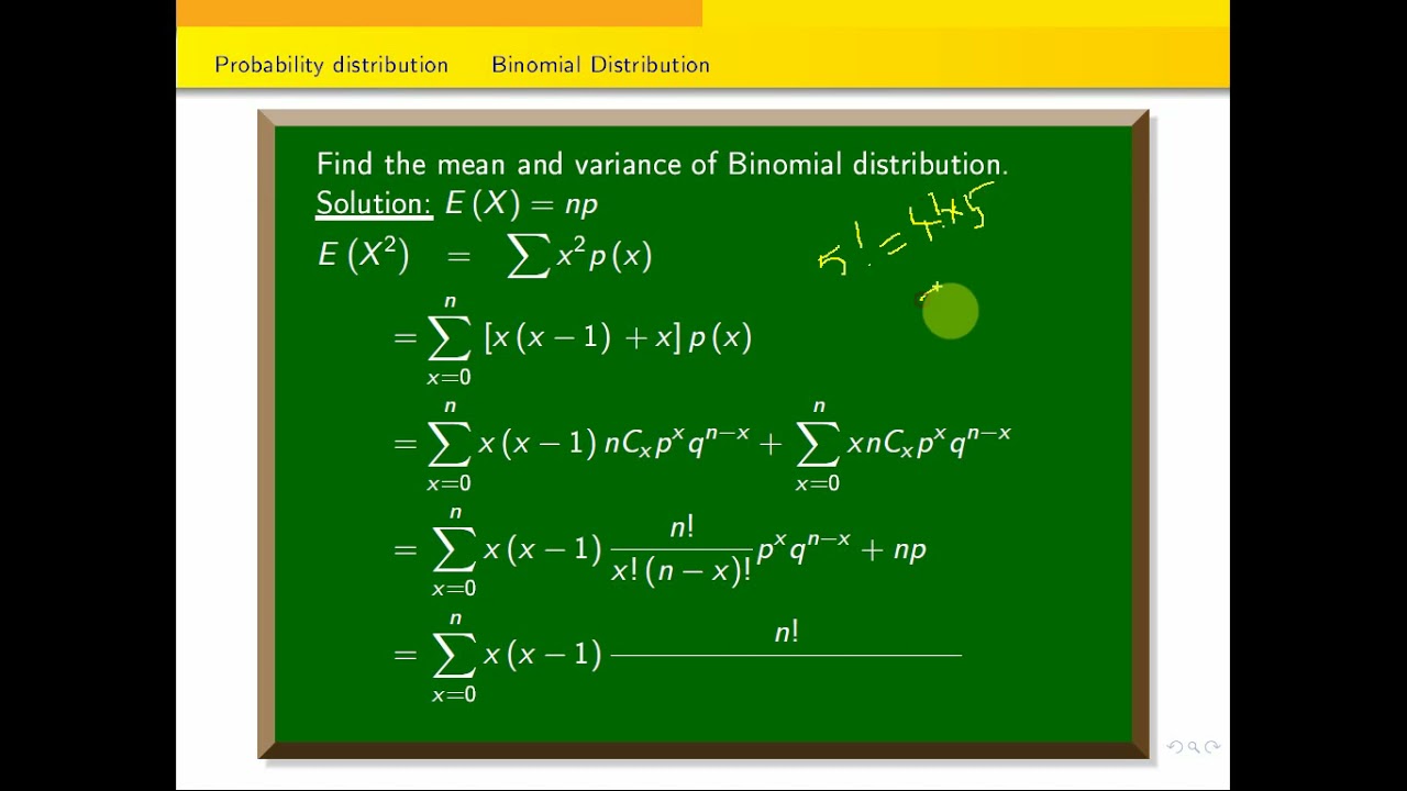 #Binomial_distribution, #Mean, #Variance, Binomial distribution mean ...