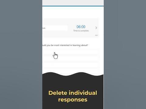 How to Delete a Microsoft Forms Response - YouTube