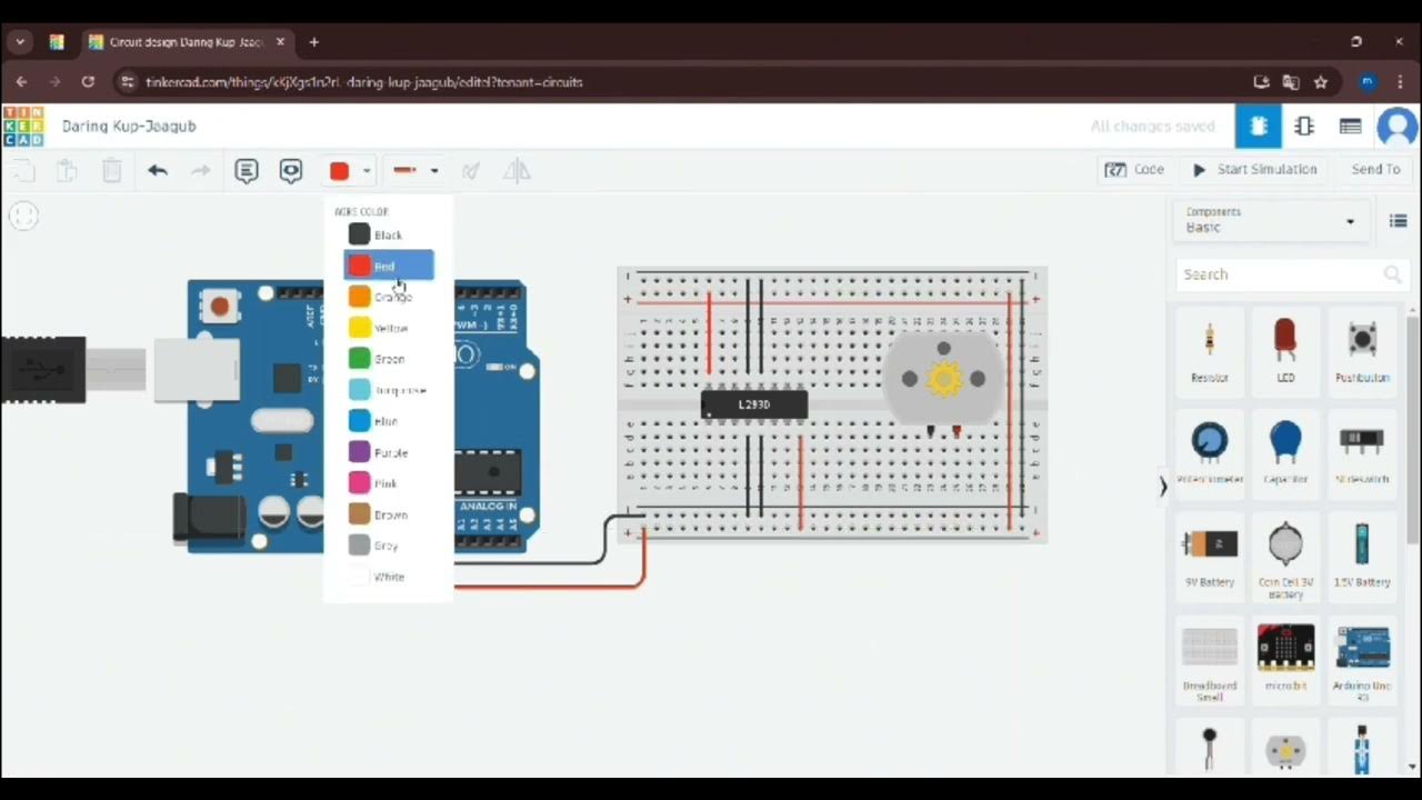 Cómo hacer un Control de giro de motor con ARDUINO | TINKERCAD | ICMA ...