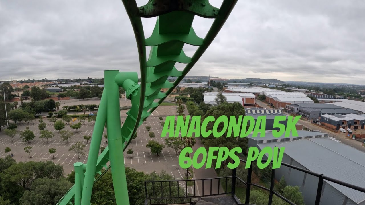 Anaconda 5K 60fps POV, Gold Reef City Giovanola Inverted Coaster - YouTube