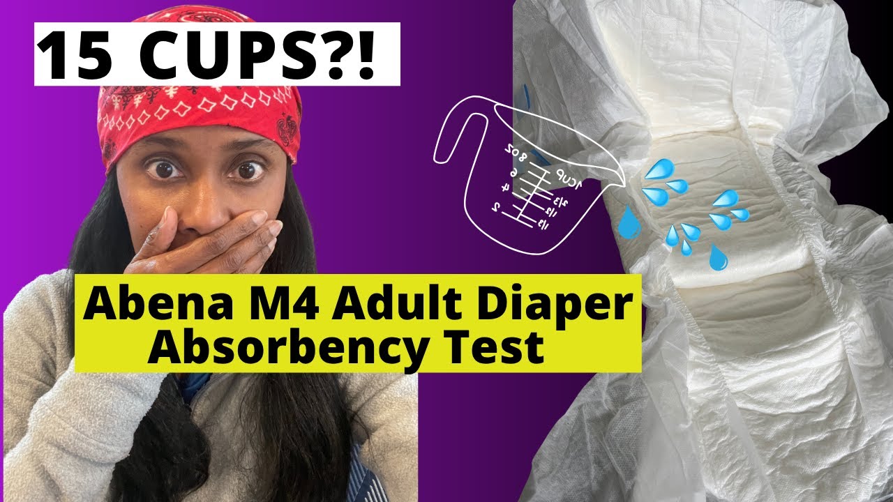 Abena M4 Adult Diaper Absorbency Test | Can It Hold 15 Cups Without ...