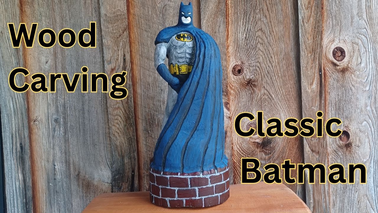 BATMAN - Wood Carving using power tools - YouTube