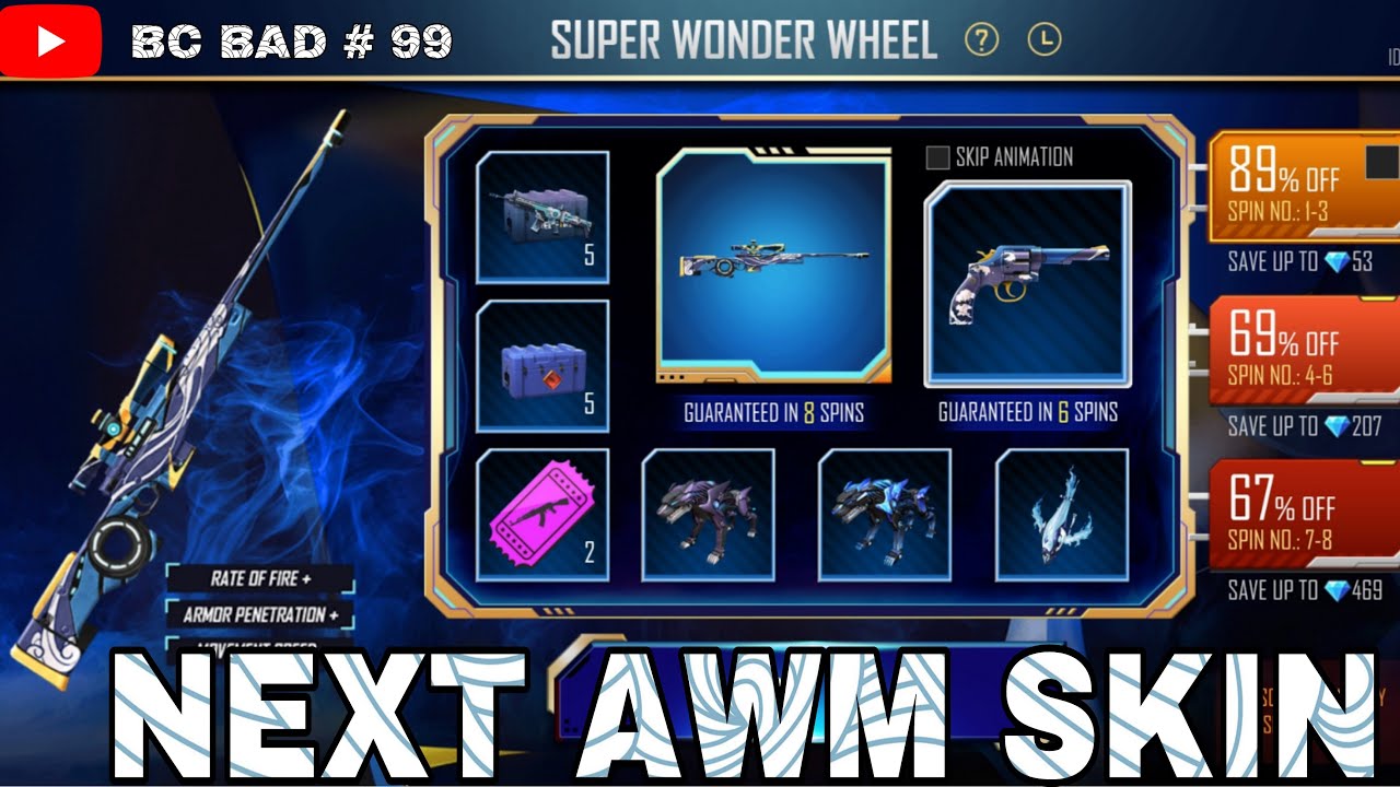 Best Awm Skin in Free Fire || Next 2023 Free Fire Awm Skin || Awm Skin ...