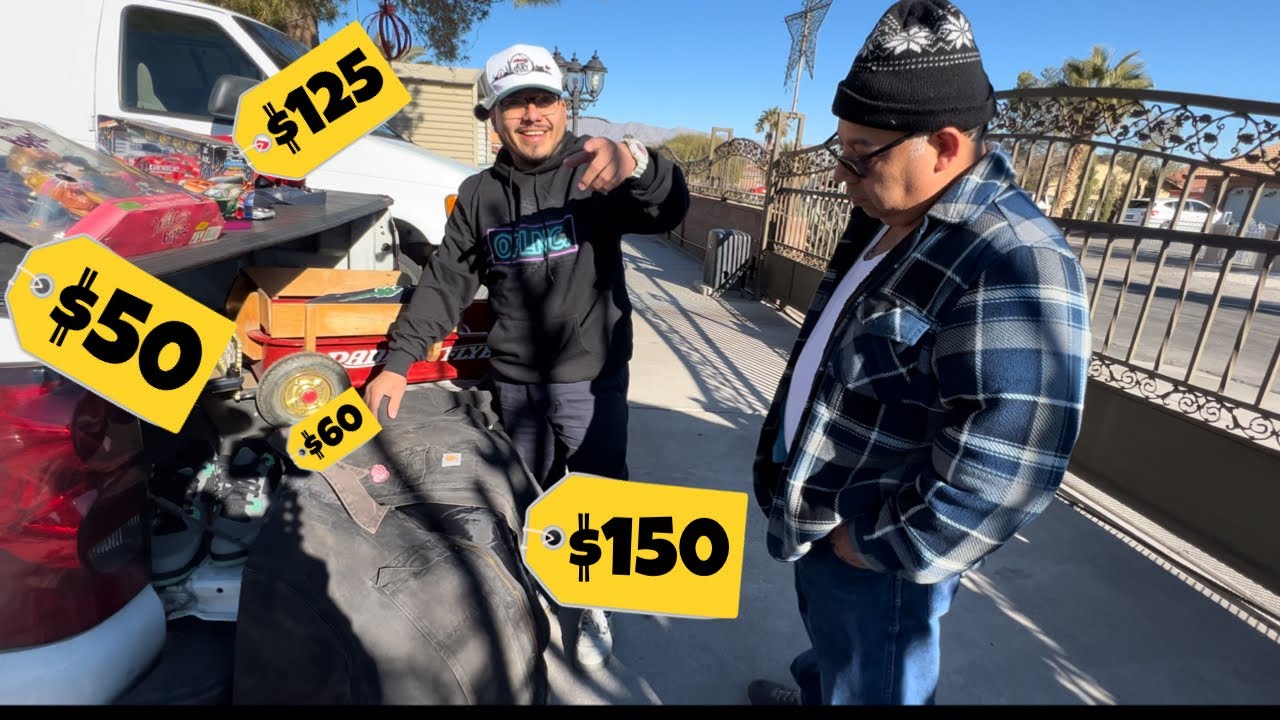 Showing my Dad how I make HUNDREDS reselling from my local flea market ...