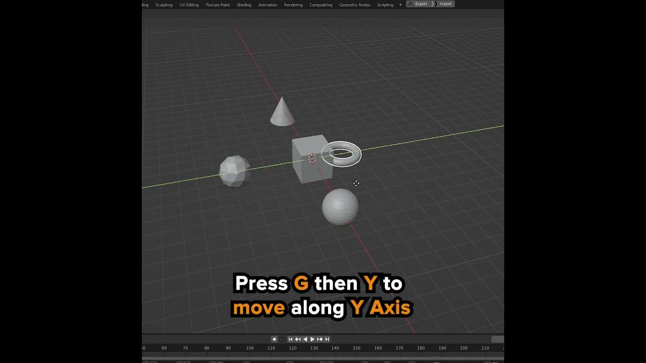 Learn Blender Easily | Part 3 (Moving Objects) #shorts - YouTube