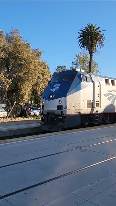 Amtrak Coast Starlight A11 with GE P42DC No. 61 pulling into Santa Barbara on July 24, 2025 ...