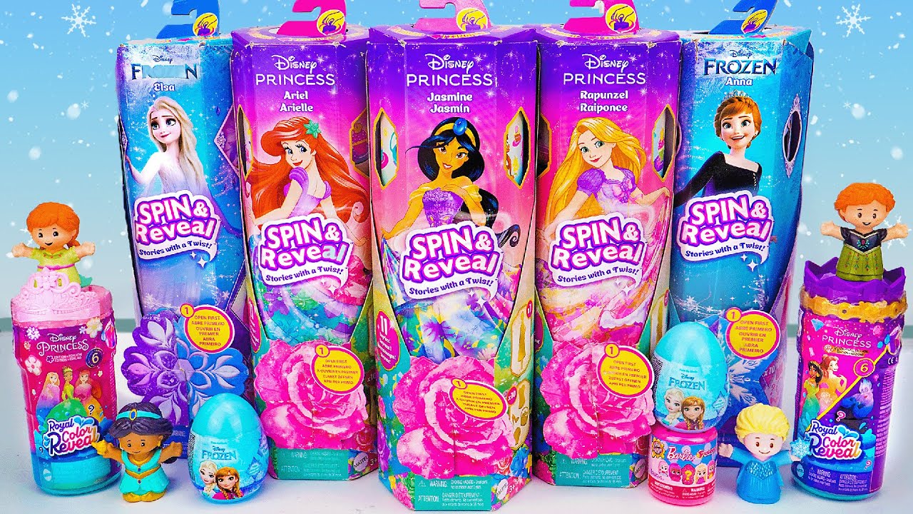 Unboxing Surprise Elsa, Ariel, Anna, Rapunzel Doll Toy Collection ...