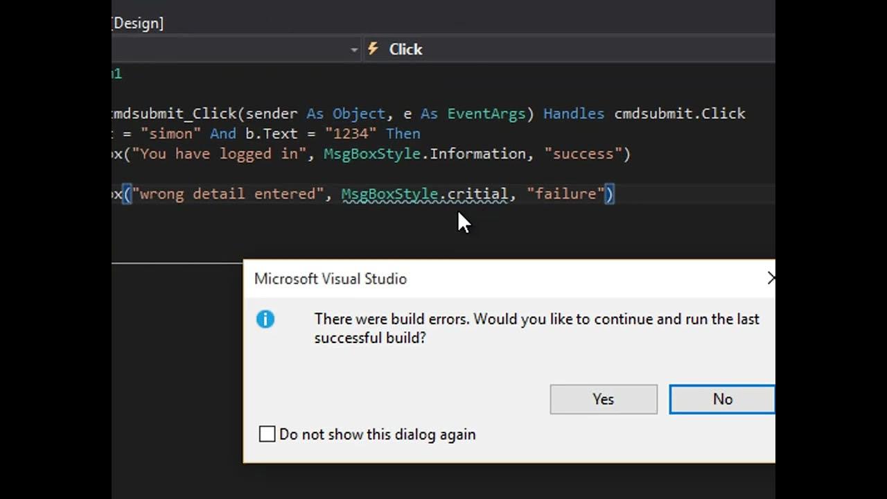 Visual basic Login form for beginners - YouTube