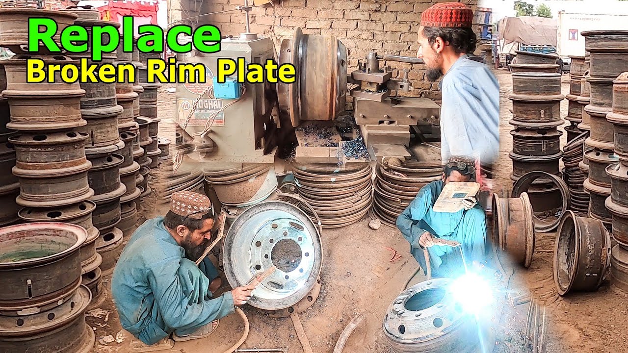 Replace Truck Tire Broken Rim Plate | Rim Plate Replacement and Repair ...