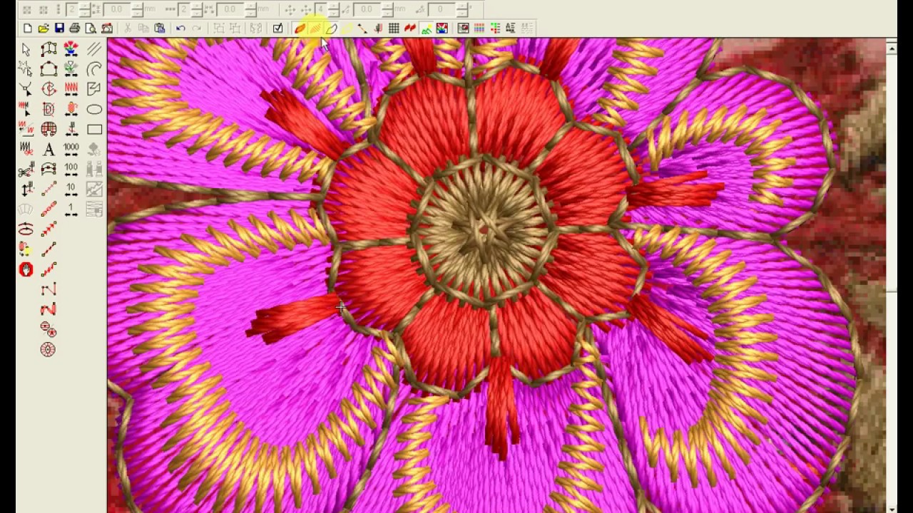 Embroidery designing tutorial on Wilcom software || embroidery design ...