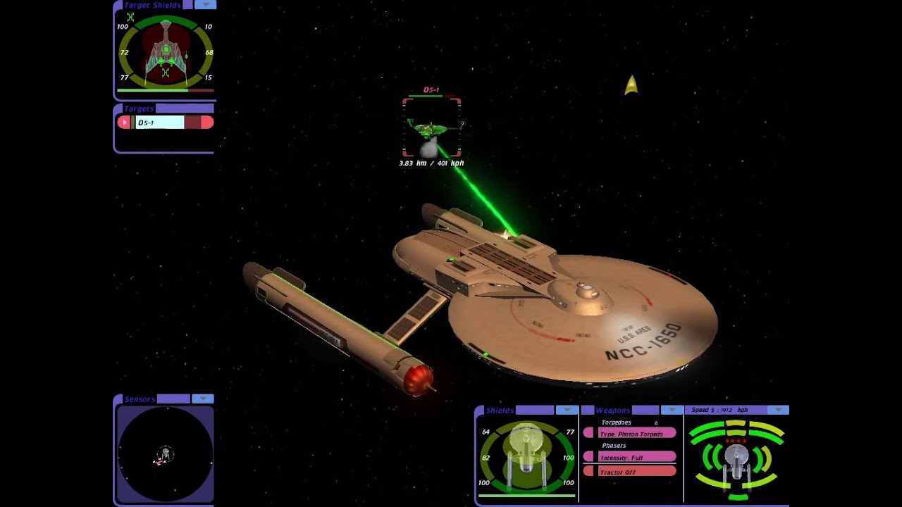 USS Ares vs Klingon D5 | Remastered v1.2 | Star Trek Bridge Commander ...