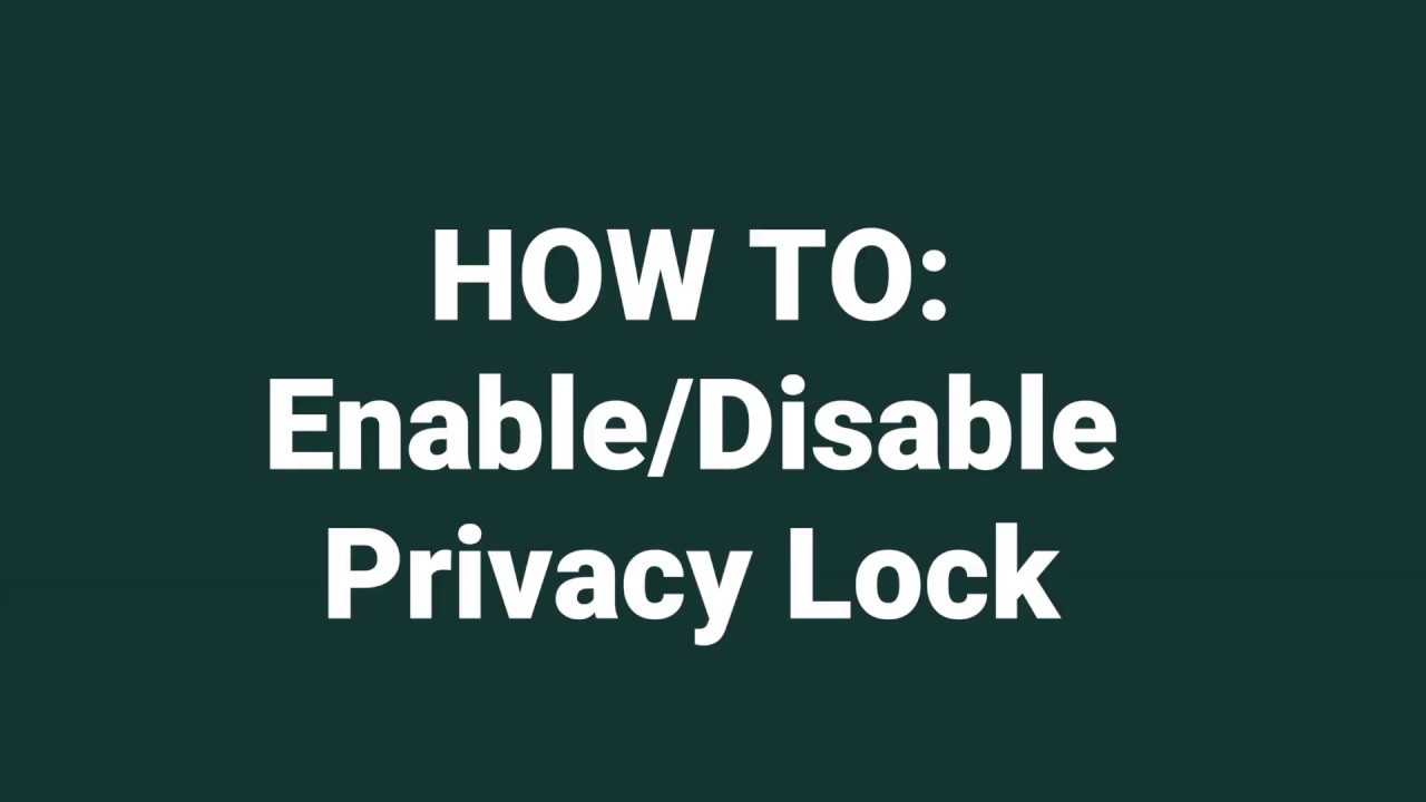 igoohome Smart Deadbolt 02 How To's || Enable/Disable Privacy Lock ...