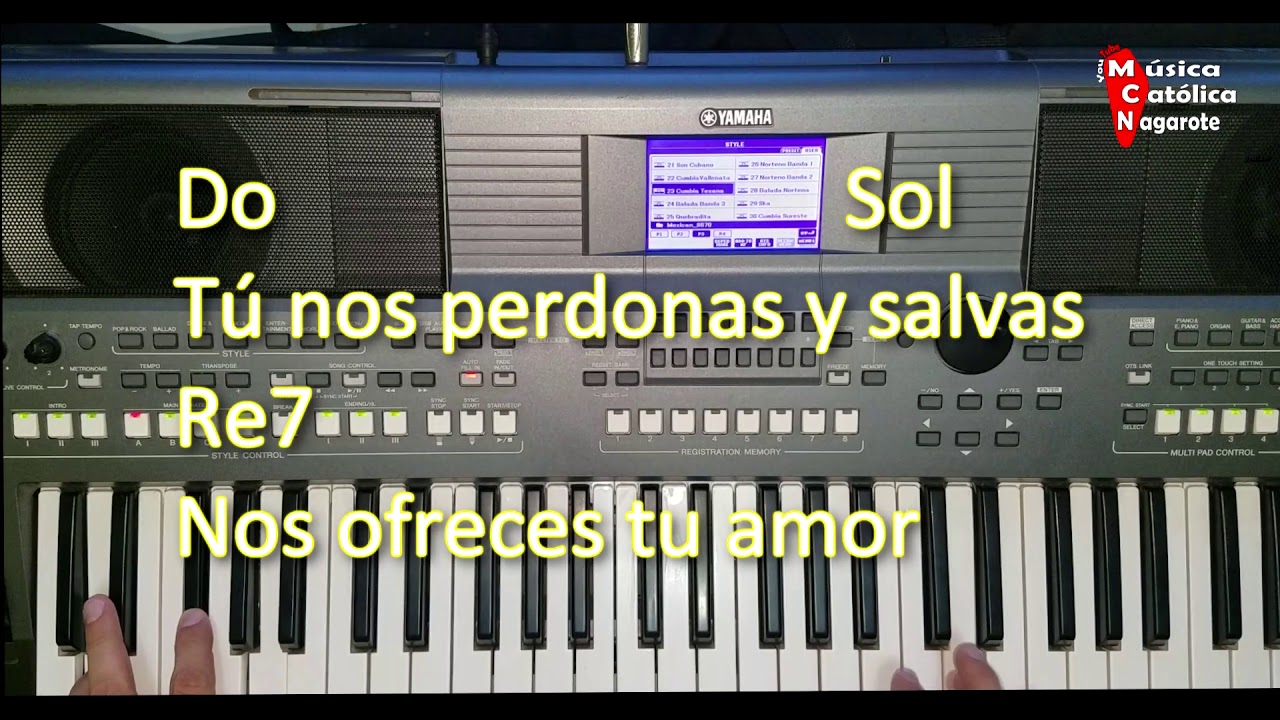 Gloria Gloria Gloria al Señor pista letra y acordes en Sol - YouTube