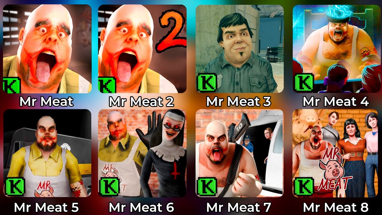 Mr Meat 1, 2, 3, 4, 5, 6, 7 & 8 Full Gameplay || Mr Meat 4 Gameplay ...
