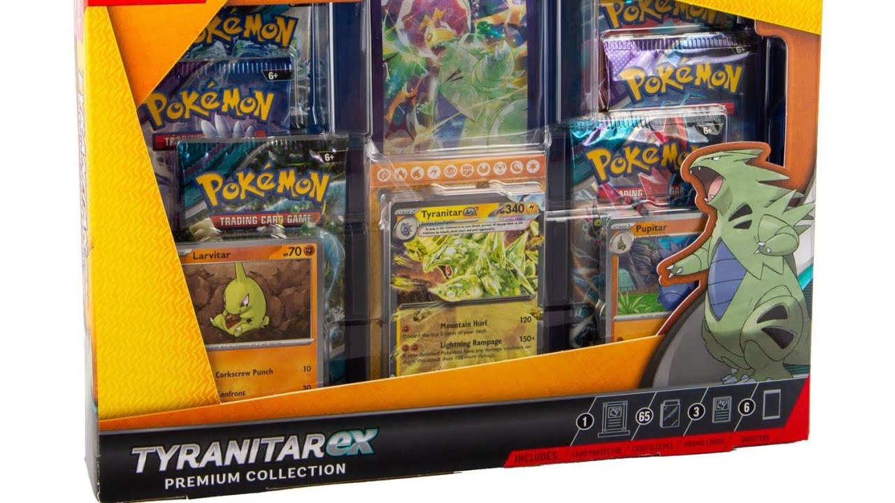 Unboxing the Pokémon TCG Tyranitar EX Premium Collection Box! - YouTube