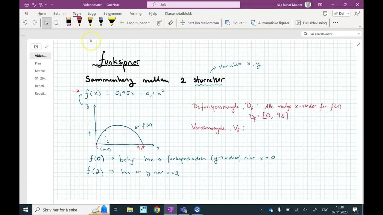 Intro til funksjoner - YouTube