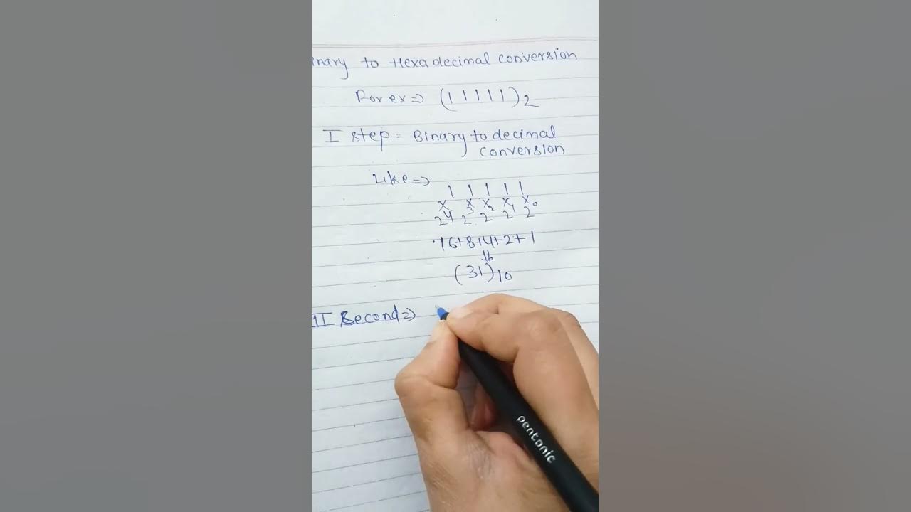 #Binary to hexadecimal easy conversion - YouTube