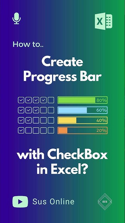How to make Progress Bar with Checkbox in Excel? #excel #learnexcel - YouTube