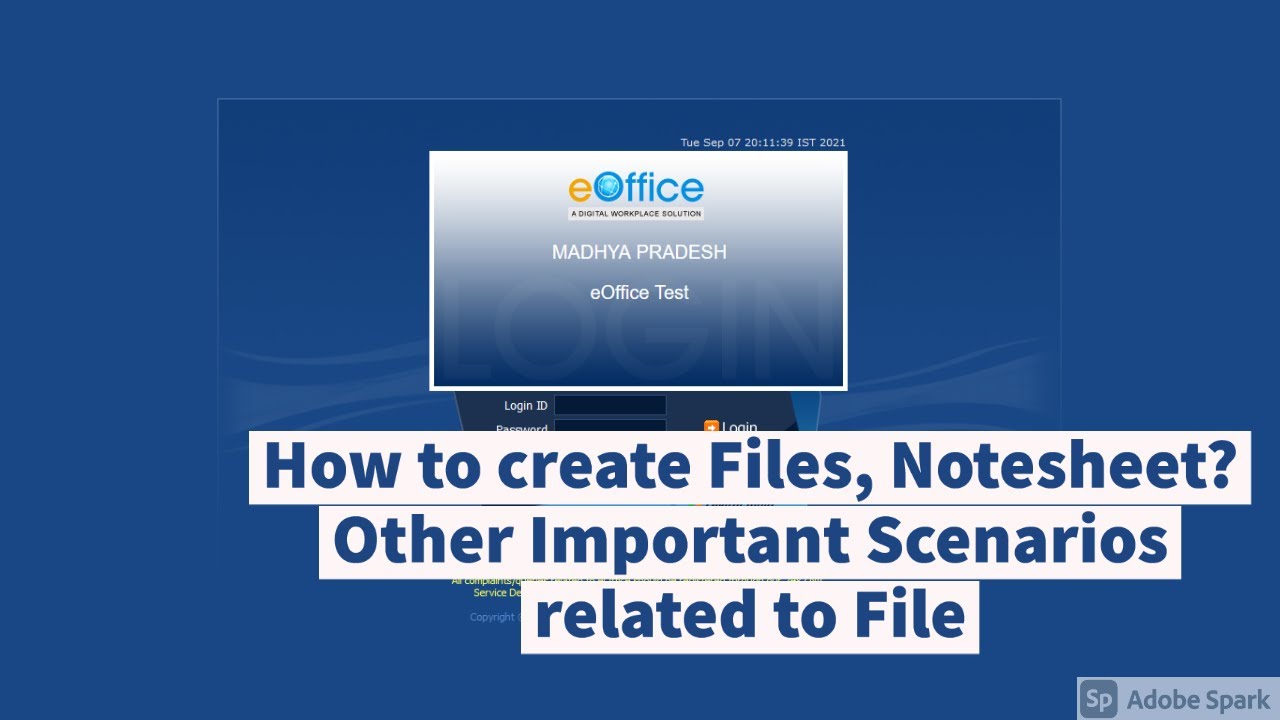 Video 7- #eoffice- How to create Files, Notesheet? Important Steps for ...