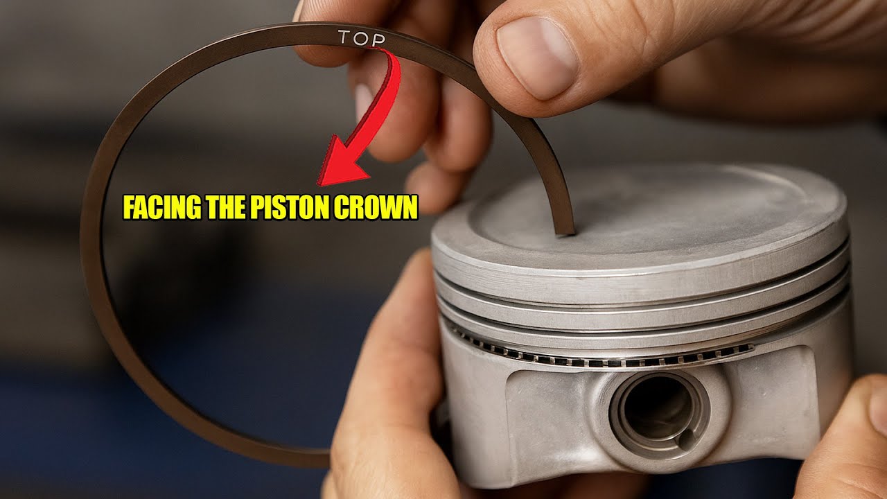 Piston Ring Installation Tutorial | Correct TOP Position & Facing the ...